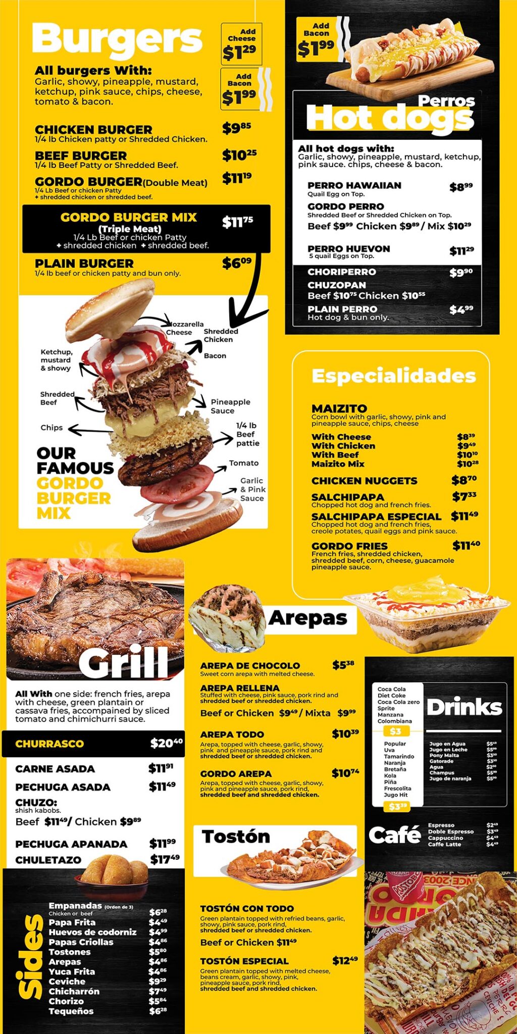 Menu Orlando – Gordo Burger